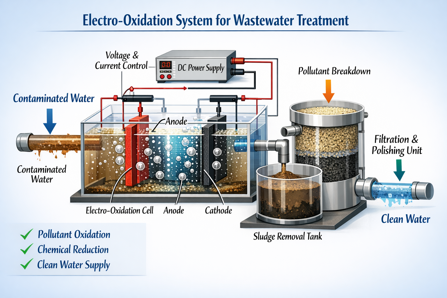 Electro-Oxidation (EO) Wastewater Treatment System